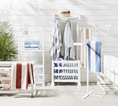 Malibu Metal Outdoor Pool Accessory Storage Bin | Pottery Barn