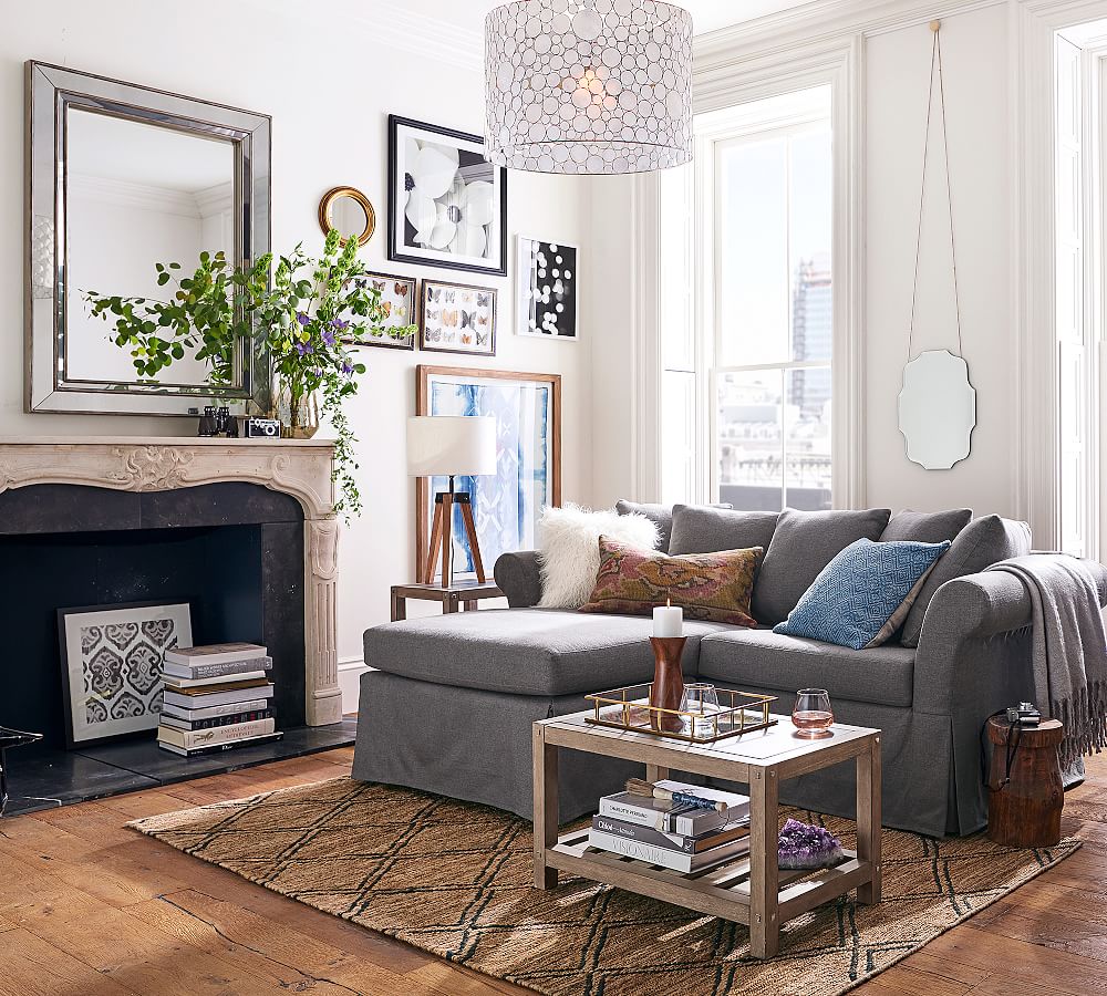 Marlena Antiqued Glass Frame Wall Mirror | Pottery Barn