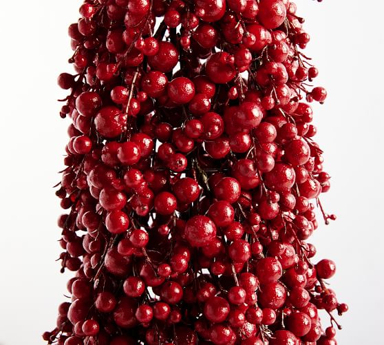 Faux Potted Berry Cluster Cone Trees | Pottery Barn