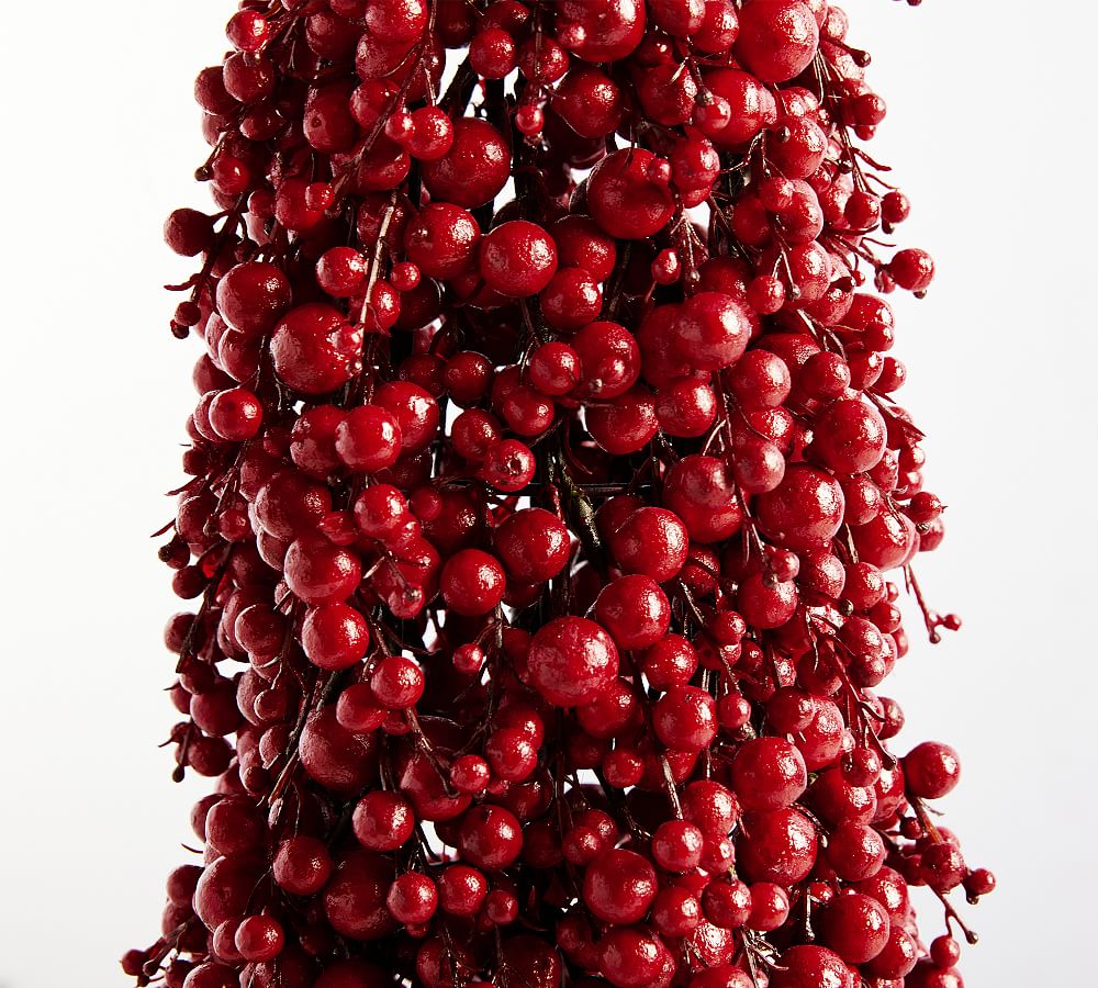 Faux Potted Berry Cluster Cone Trees | Pottery Barn