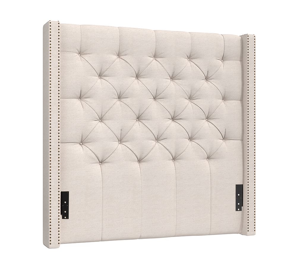 Harper Tufted Upholstered Tall Headboard | Pottery Barn