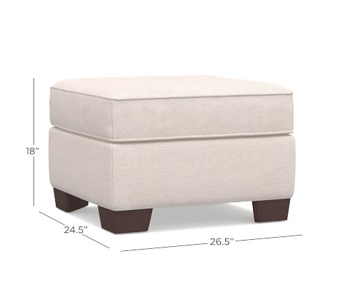 Buchanan Upholstered Ottoman | Pottery Barn