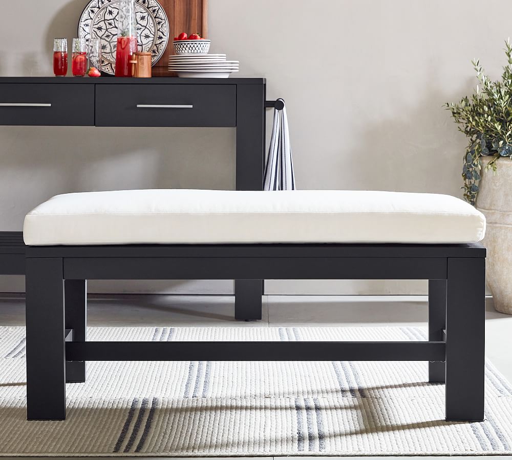 Malibu 48" Metal Outdoor Dining Bench | Pottery Barn