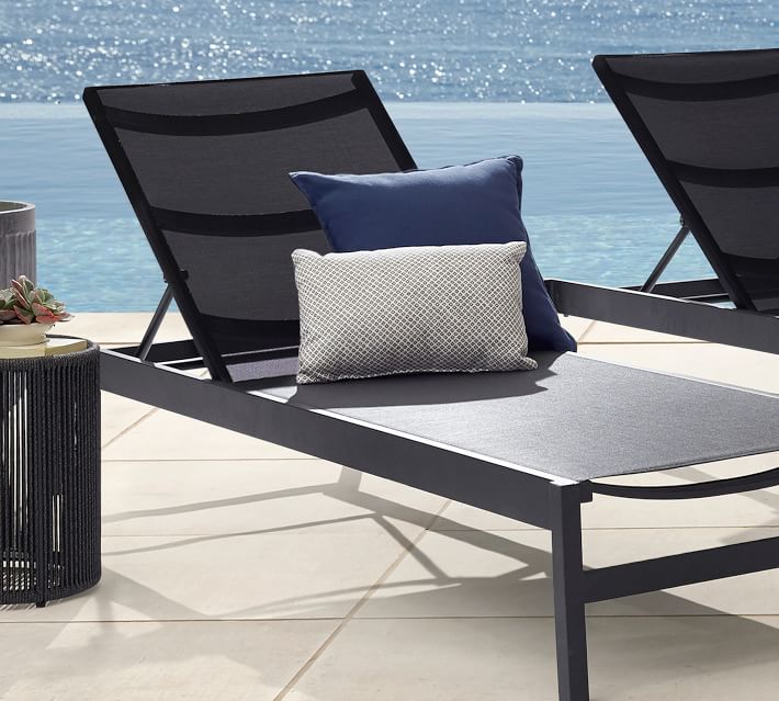 Fiji Mesh Stackable Outdoor Chaise Lounge, Set of 2 | Pottery Barn