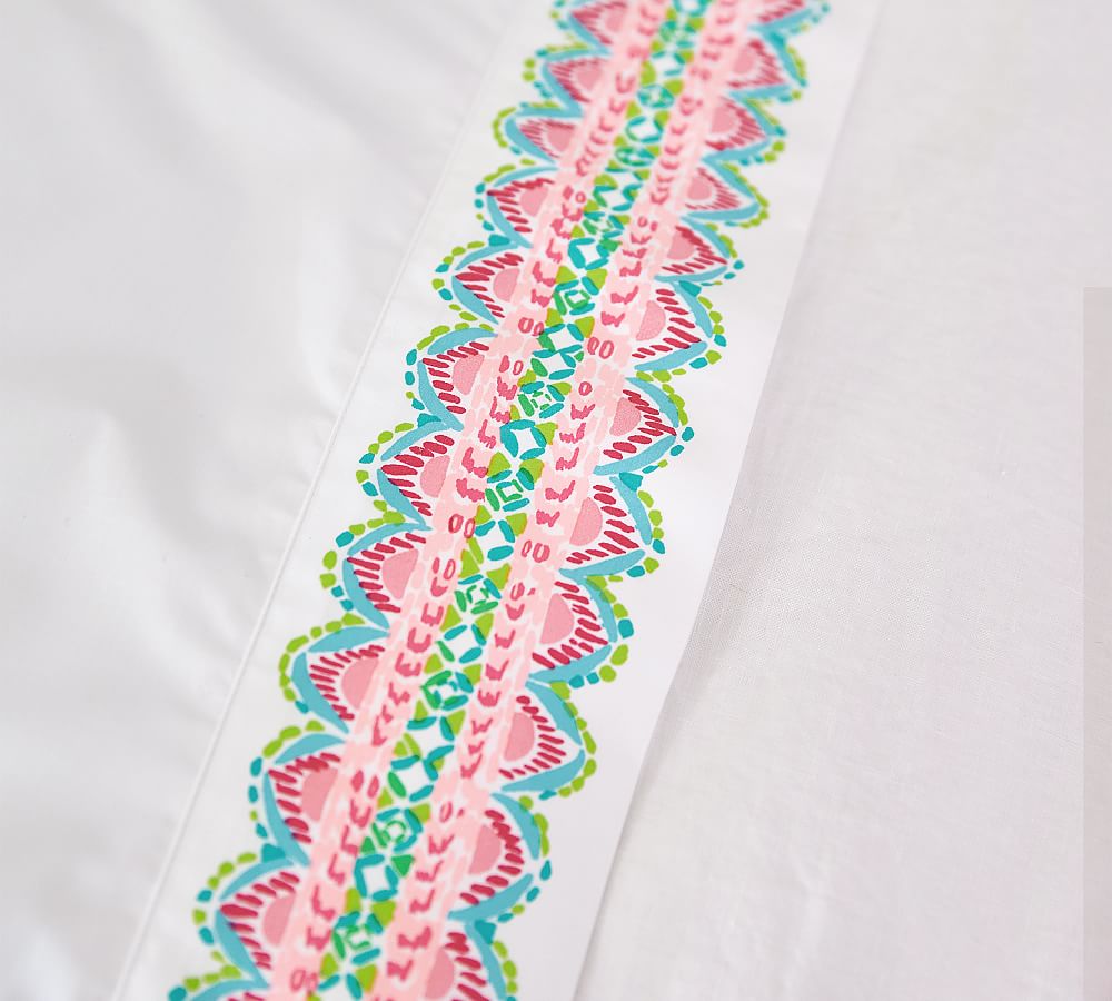 Lilly Pulitzer It's Impawsible Geo Border Print Percale Sheet Set ...