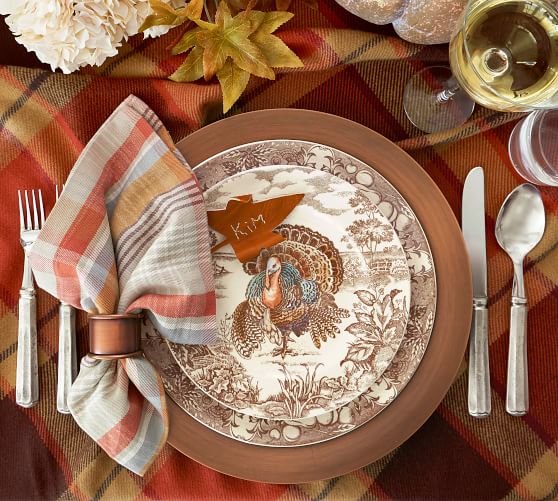Traditional Turkey Salad Plate, Set of 4 | Pottery Barn