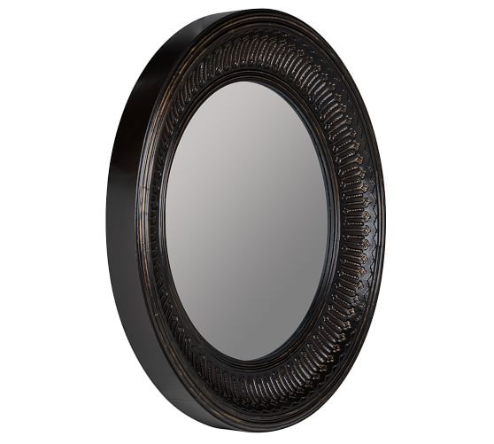 Winslet Bronze Round Mirror | Pottery Barn