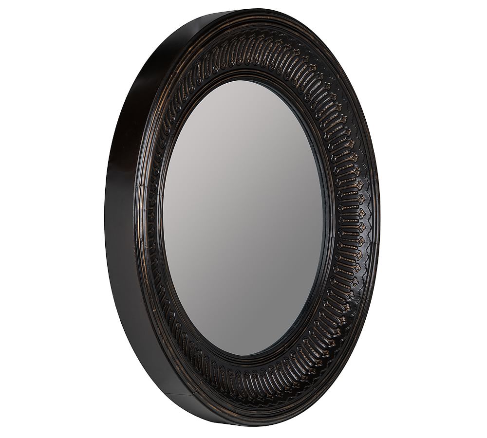 Winslet Bronze Round Mirror | Pottery Barn