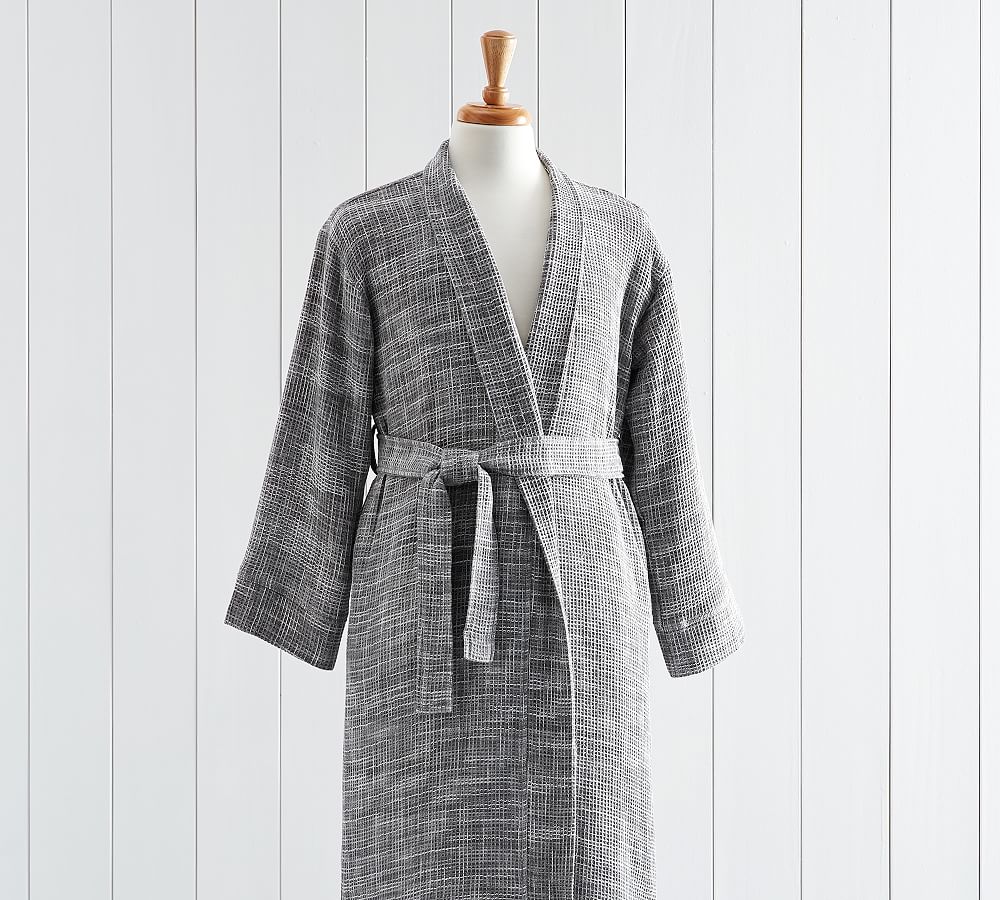 Organic Waffle Weave Lightweight Robe | Pottery Barn