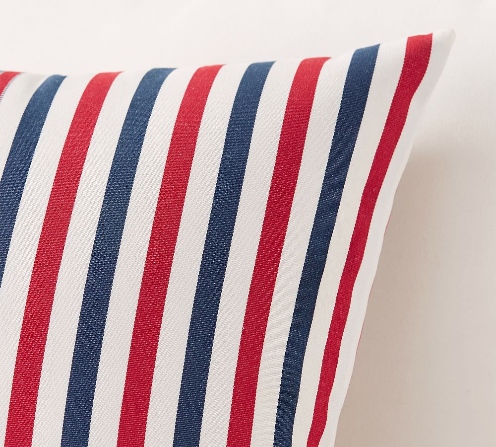 Milly Striped Outdoor Throw Pillow | Pottery Barn