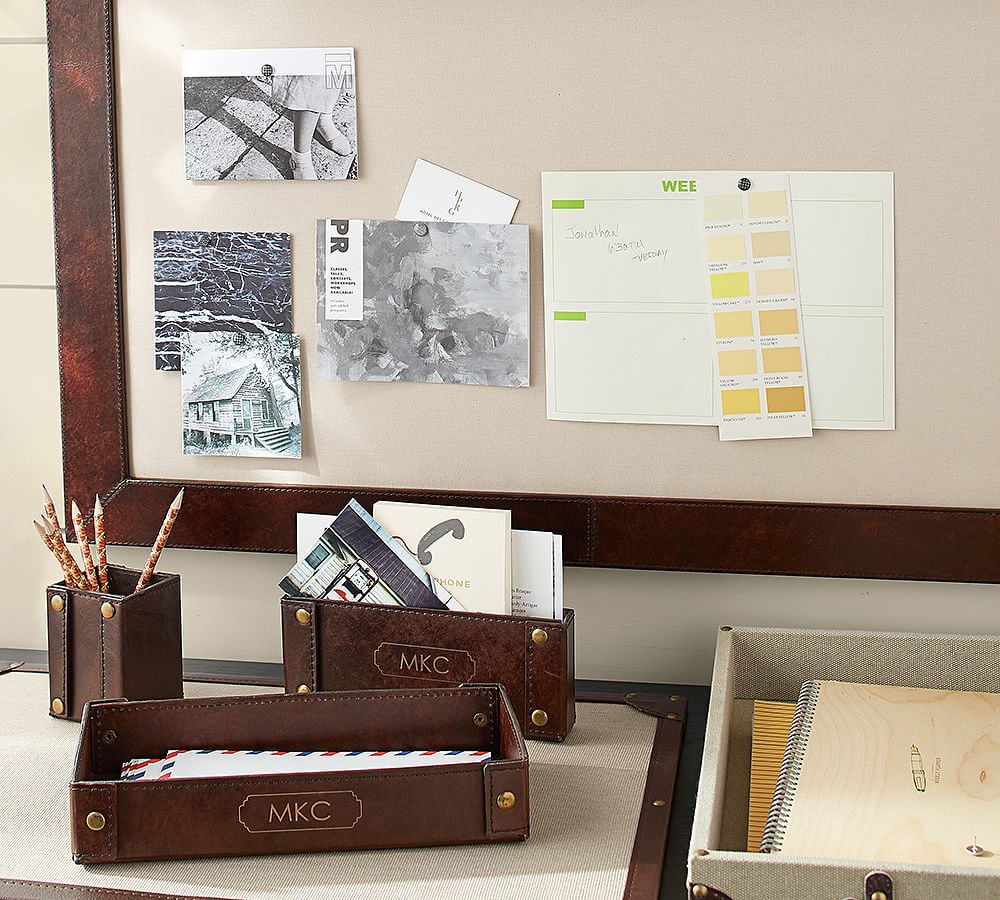 Saddle Leather Envelope Tray | Pottery Barn