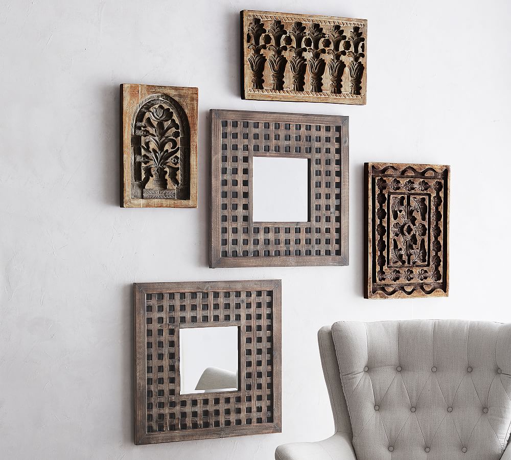 Jaipur Carved Wood Blocks | Wall Decor | Pottery Barn