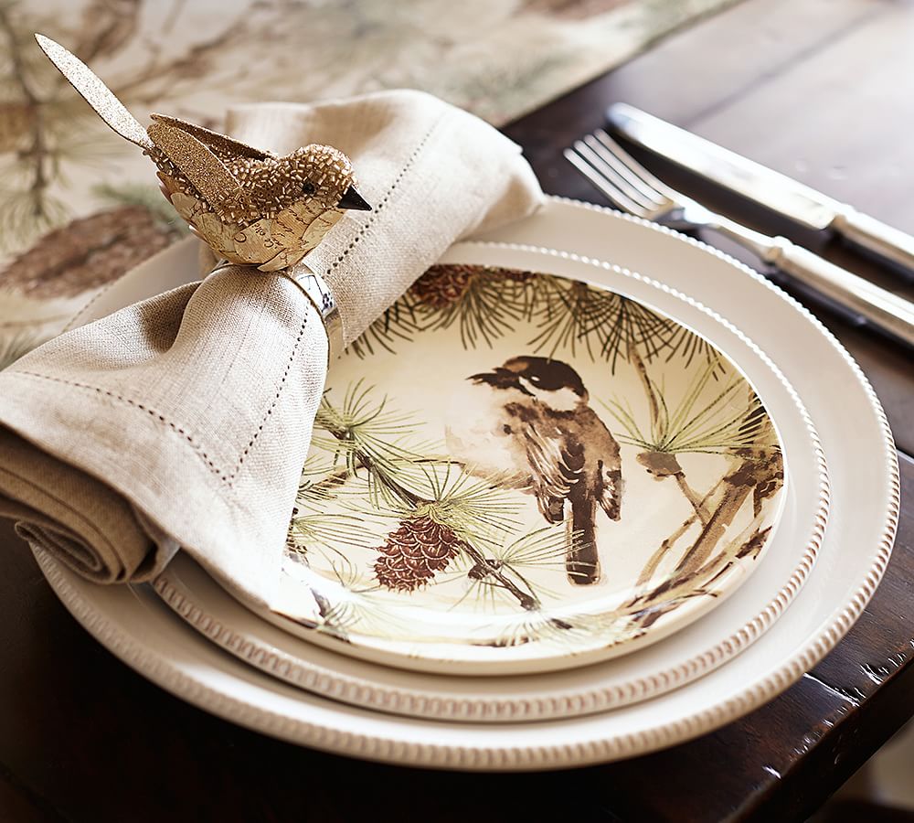 Winter Bird Napkin Ring, Set of 4 | Pottery Barn