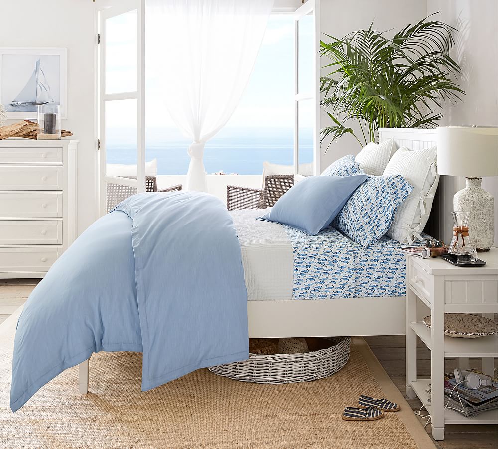 Seahorse Print Percale Sheet Set | Pottery Barn