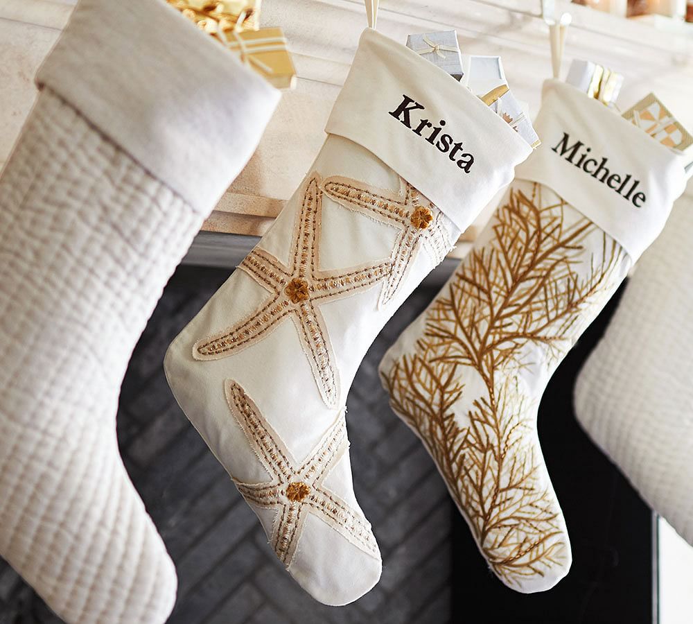 Coastal Applique Stockings | Pottery Barn