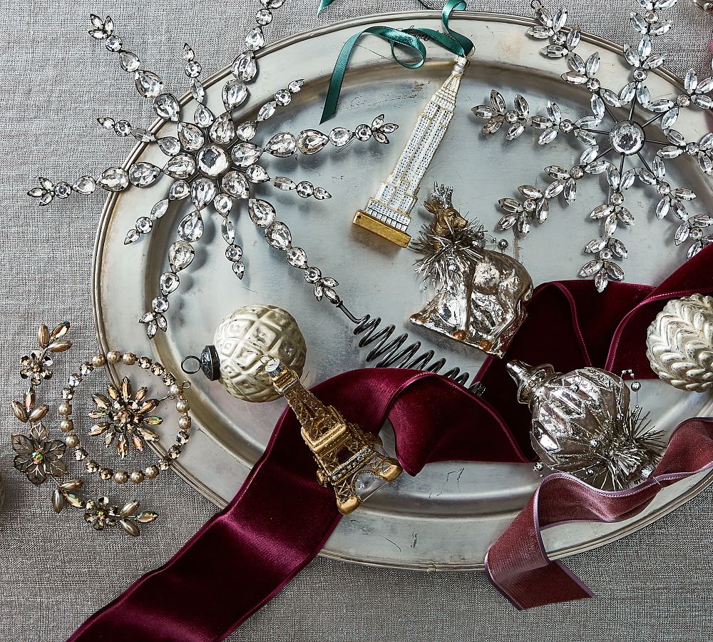 Jeweled Snowflake Tree Topper | Pottery Barn