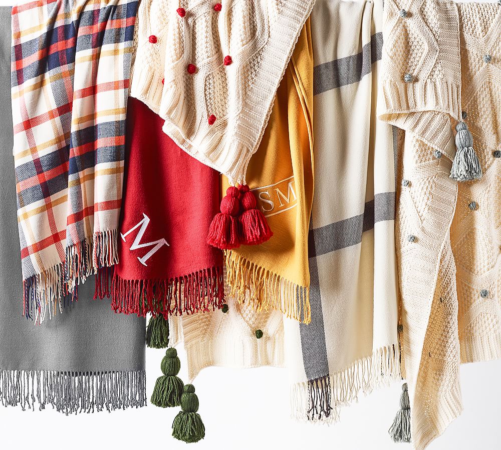 Bobble Knit Throw Blanket | Pottery Barn