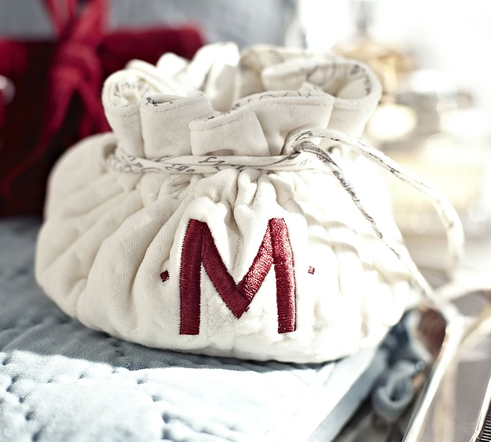 Diamond Quilted Velvet Jewelry Pouch | Travel Accessories | Pottery Barn