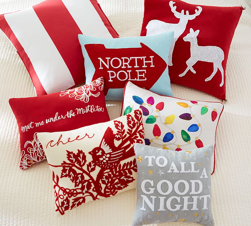 Holiday Cheer Decorative Pillow | Pottery Barn