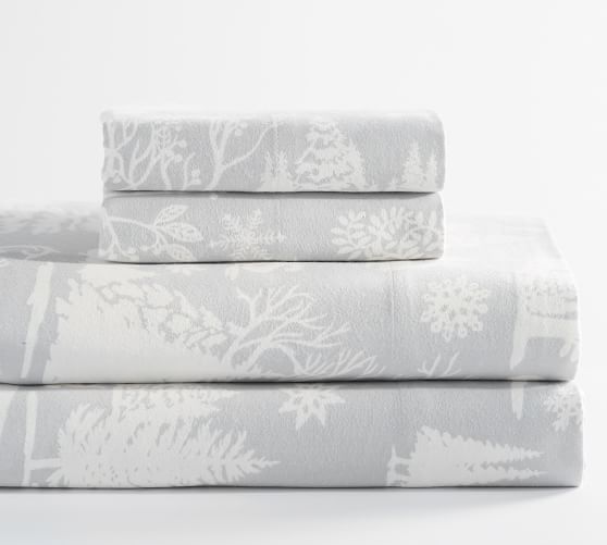 Frosted Forest Organic Flannel Sheet Set | Pottery Barn