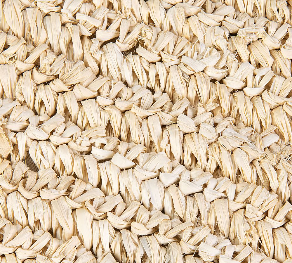 Raffia X-Base Accent Stool | Pottery Barn