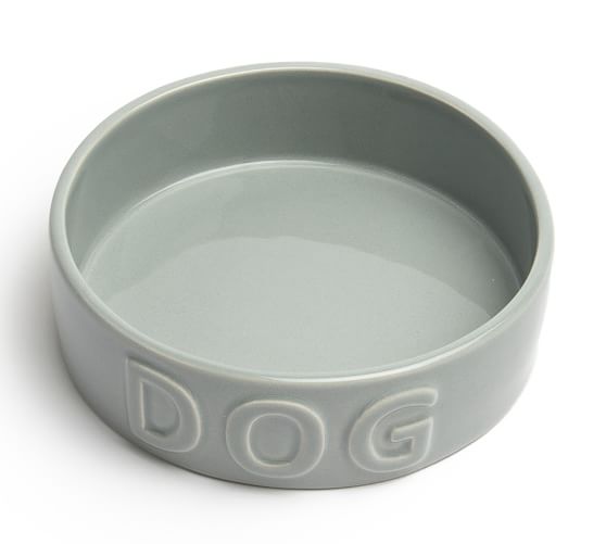 Classic Dog Bowl, Set of 2 - Gray | Pottery Barn