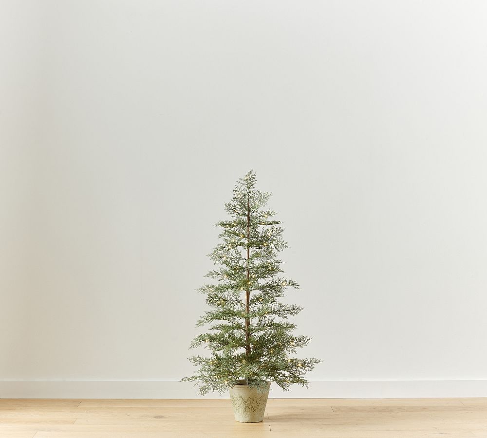 Pre-Lit Faux Cedar Trees | Pottery Barn