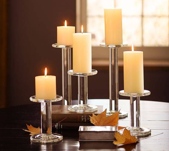 Carson Glass Pillar Holder | Candle Holder | Pottery Barn