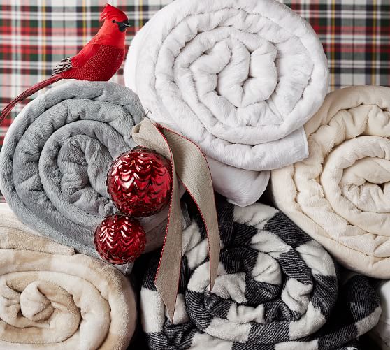 Cozy Buffalo Check Throw Blanket | Pottery Barn