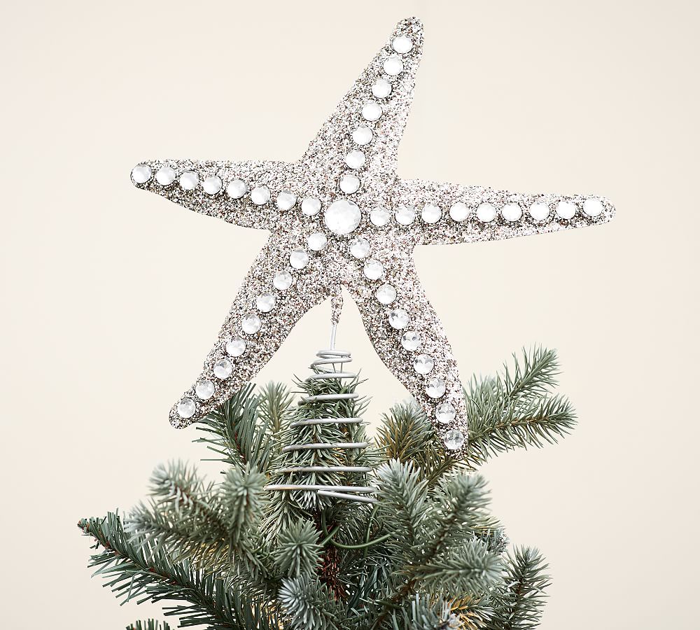 Glitter Starfish Tree Topper | Pottery Barn