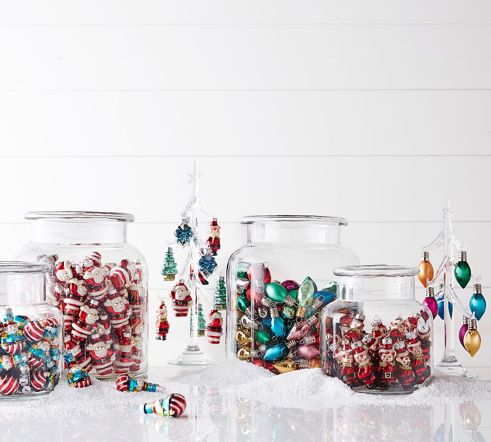 Mercury Mini Elf Christmas Ornament Set | Pottery Barn