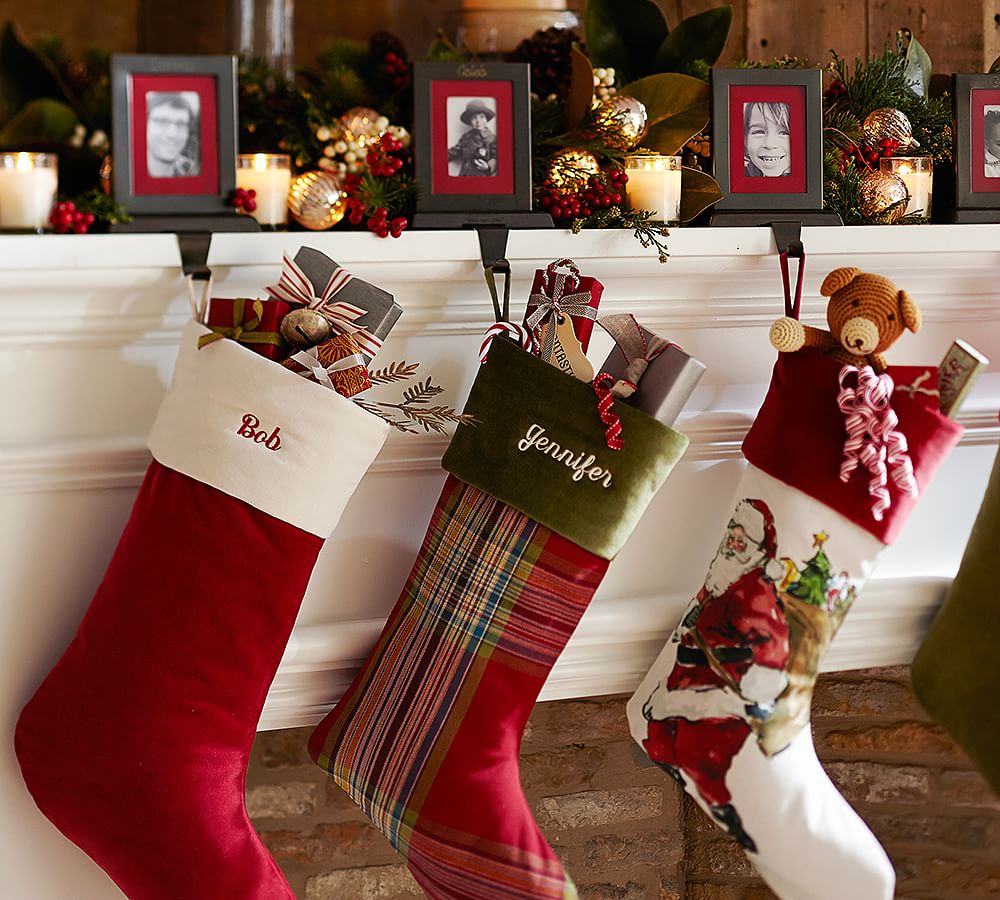 Painted Santa Claus Stocking | Pottery Barn