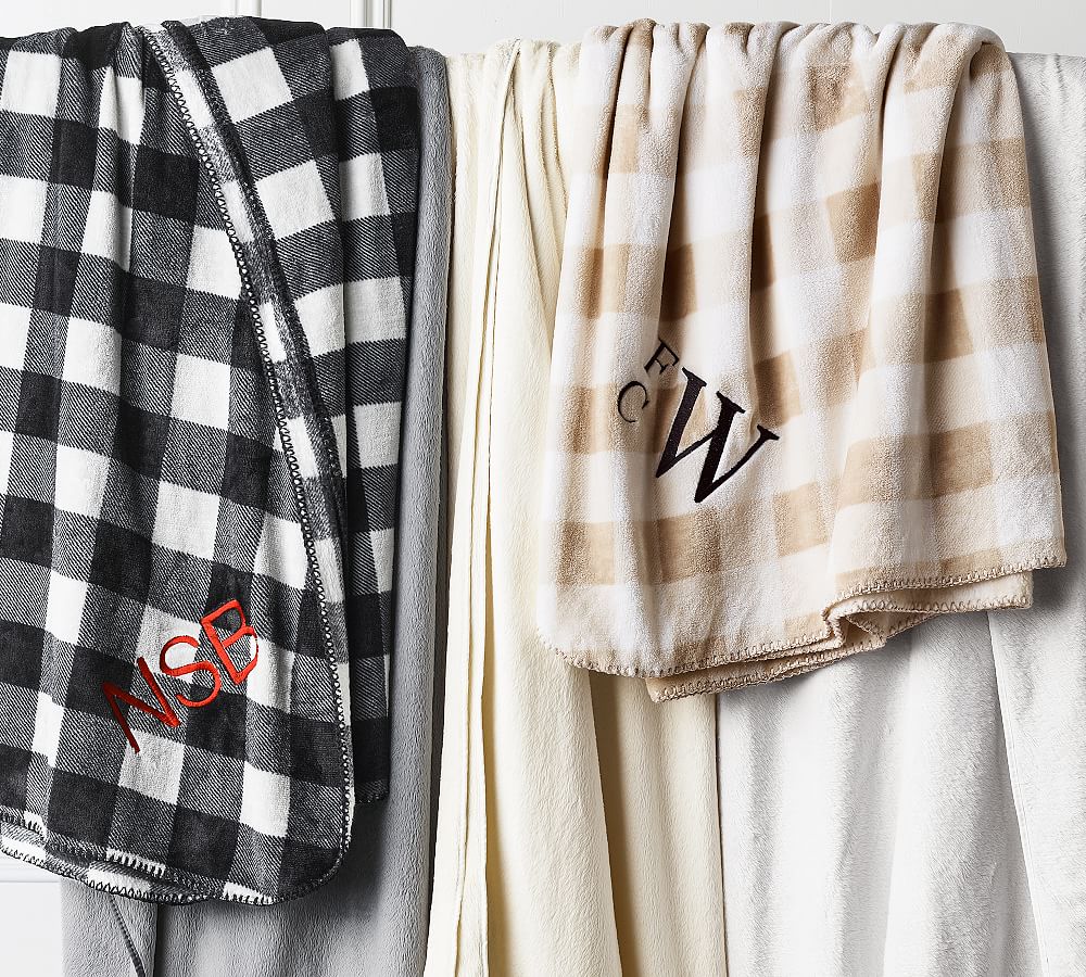 Cozy Buffalo Check Throw Blanket | Pottery Barn