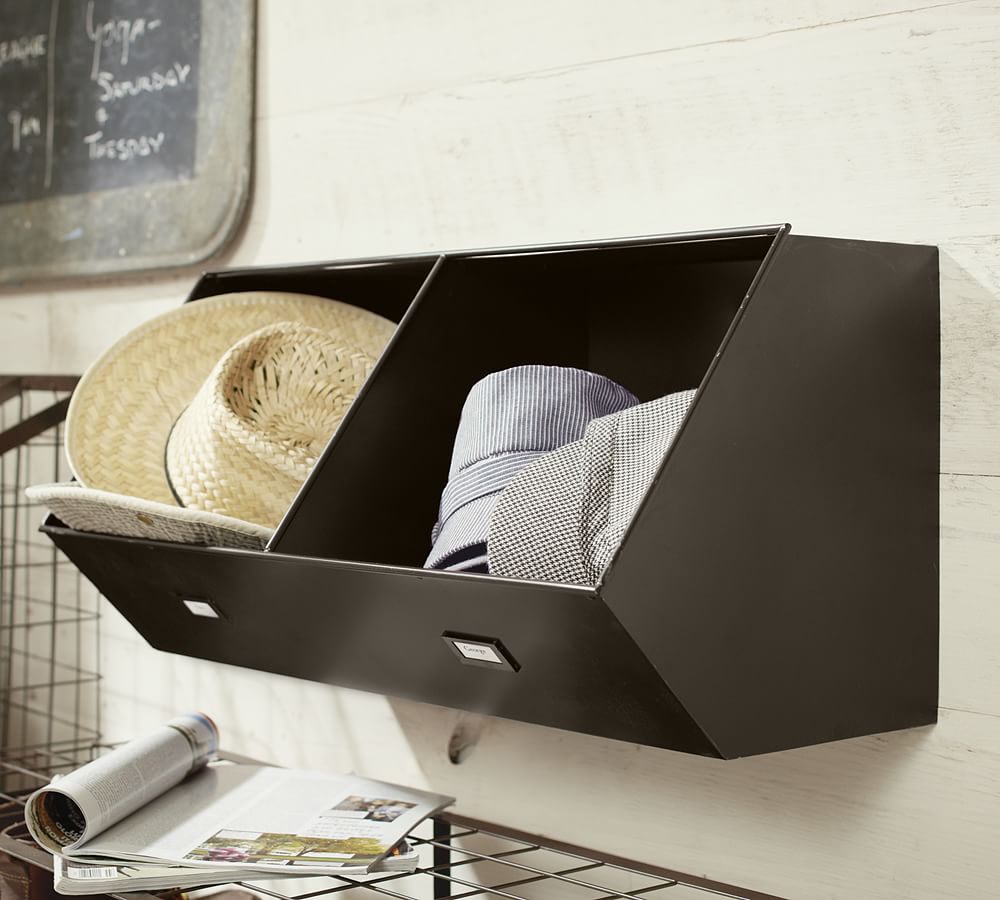 Kellan Wall-Mount Bin Shelf | Pottery Barn
