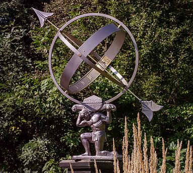 Atlas Armillary Sundial - Brass | Pottery Barn