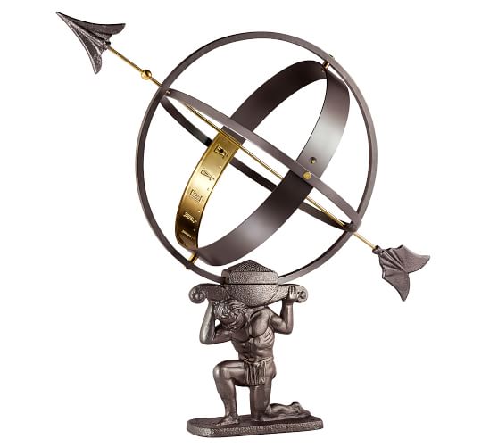 Atlas Armillary Sundial - Brass | Pottery Barn