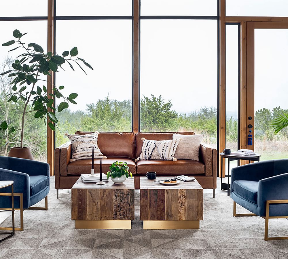 Brodie Square Reclaimed Wood Bunching Table | Pottery Barn