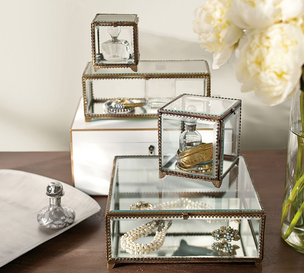 Elaine Glass Display Box | Pottery Barn