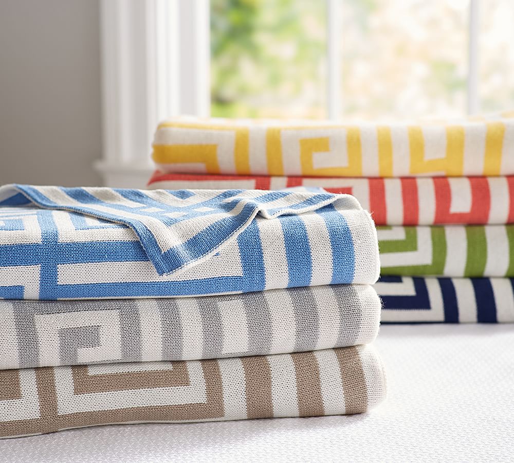 Greek Key Throw Blanket | Pottery Barn