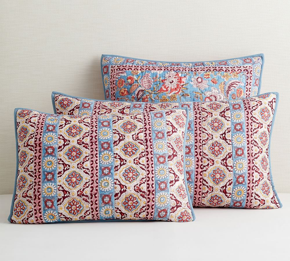 Nalini Reversible Block Print Pillow Sham | Pottery Barn