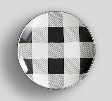 Buffalo Check Enamel Salad Plate, Set of 4 | Pottery Barn