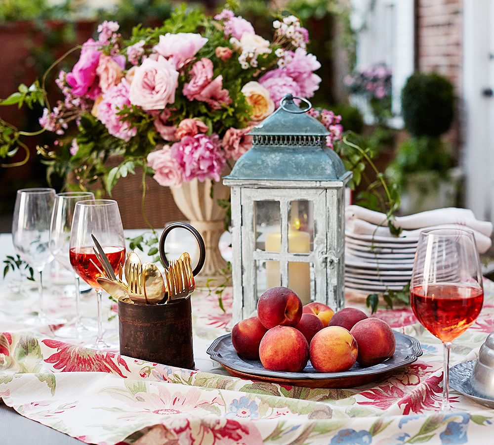 Marla Floral Table Throw | Pottery Barn