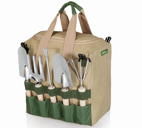 Foldable Gardening Seat with Tools & Detachable Tote | Pottery Barn