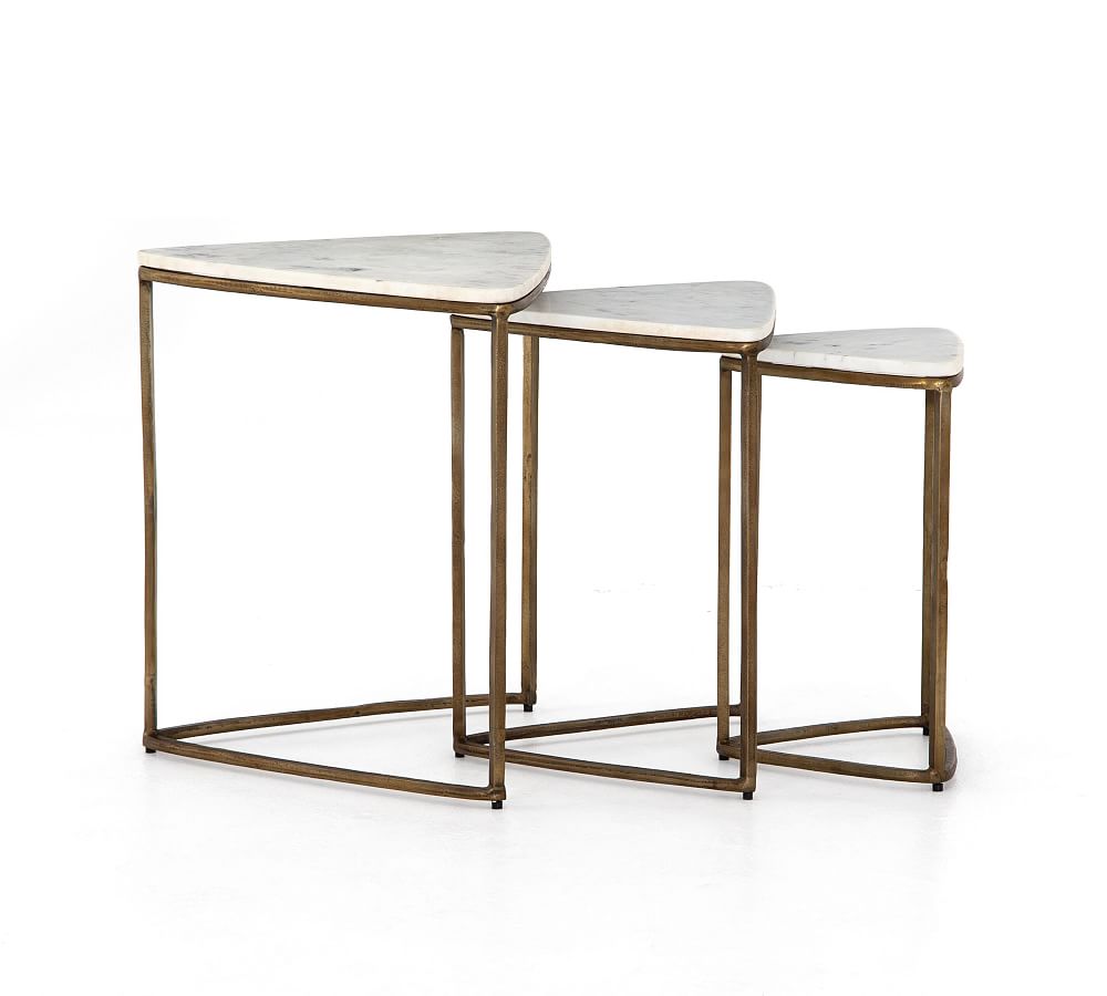 Cecilia Marble Nesting Side Tables | Pottery Barn