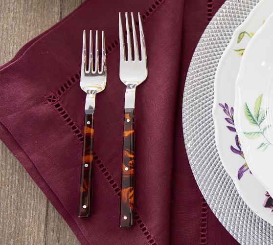Monique Lhuillier Devon Tortoise Shell Flatware | Pottery Barn