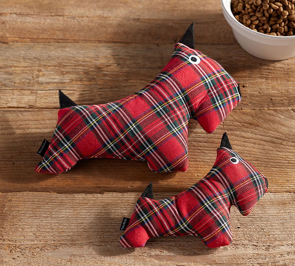 Harry Barker Plaid Canvas Scottie Toy | Pottery Barn