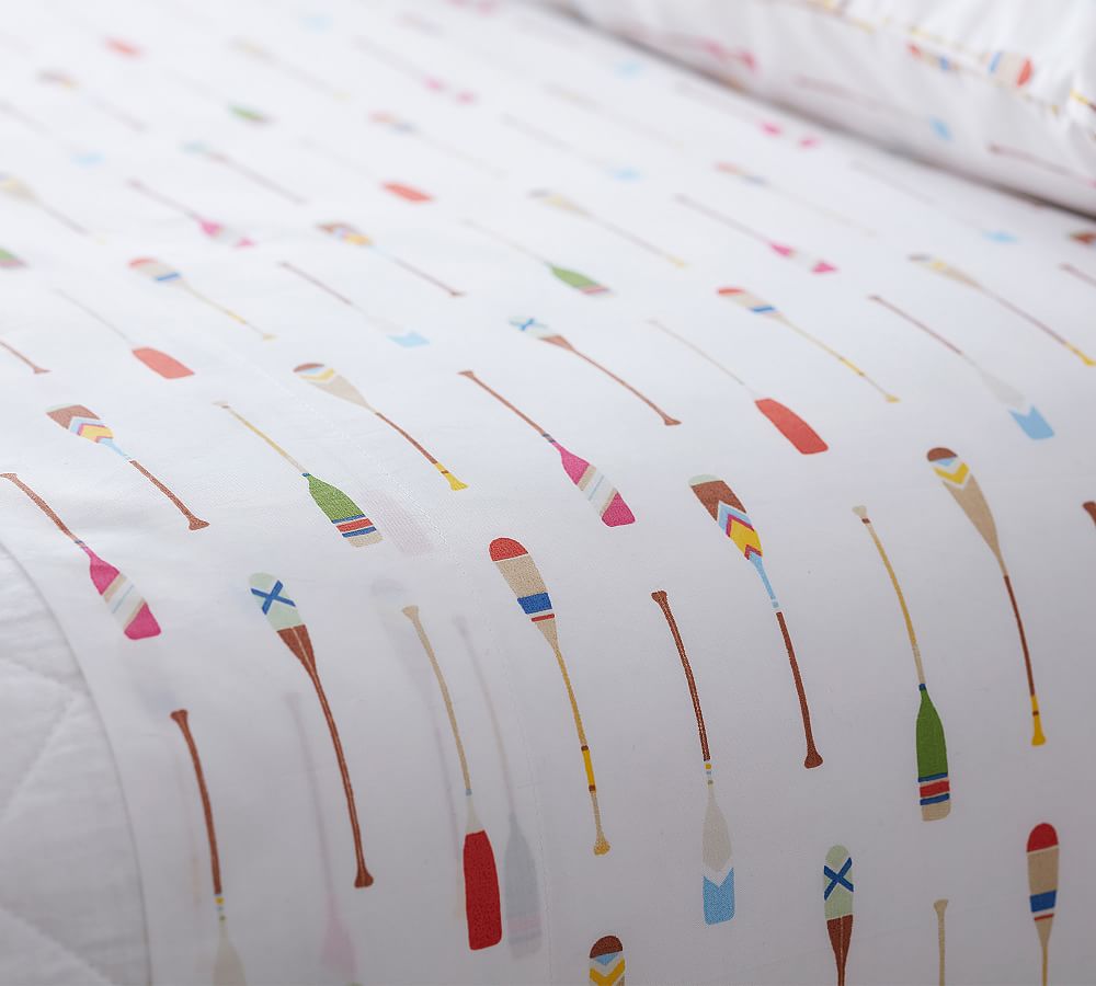 Paddle Print Organic Percale Sheet Set | Pottery Barn