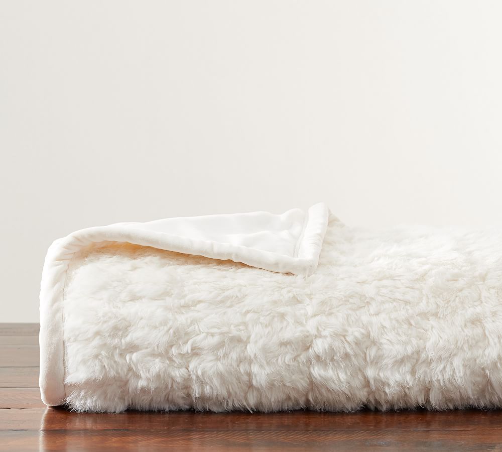 Faux Lamb Throw Blanket | Pottery Barn