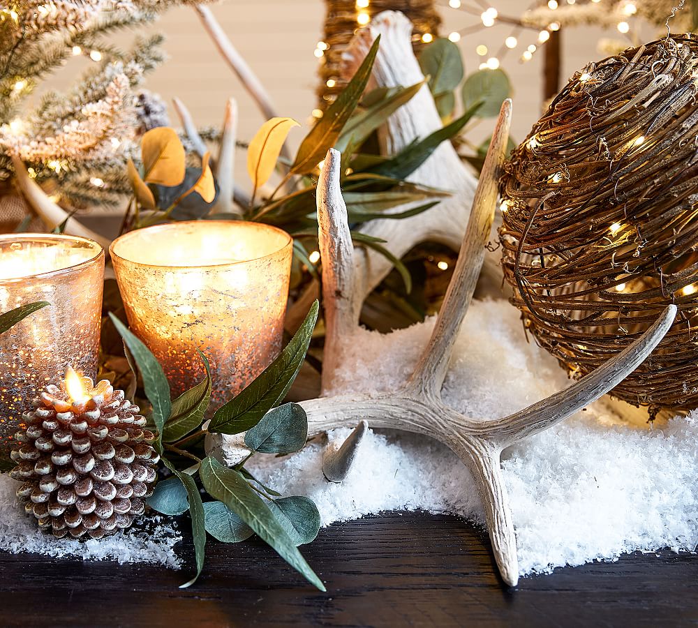 Rough Cast Mercury Glass Scented Candles - Cardamom & Vanilla | Pottery ...