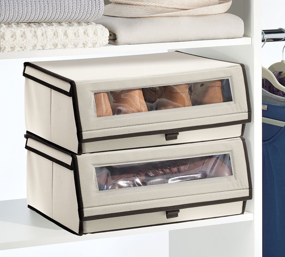 Stackable Shoe Bins - Set of 8 | Pottery Barn